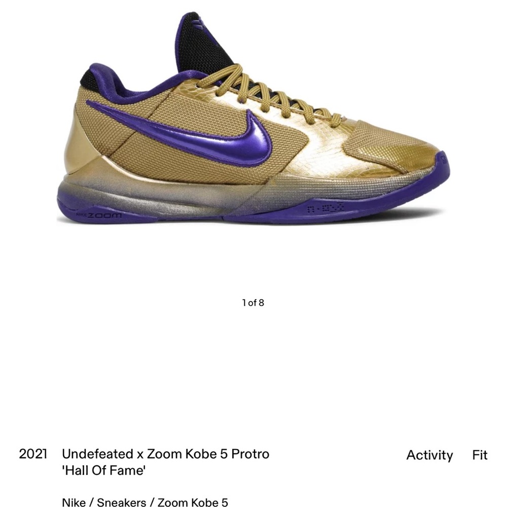 2021 Undefeated X Zoom Kobe 5 Protro 'Hall Of Fame' - Gem